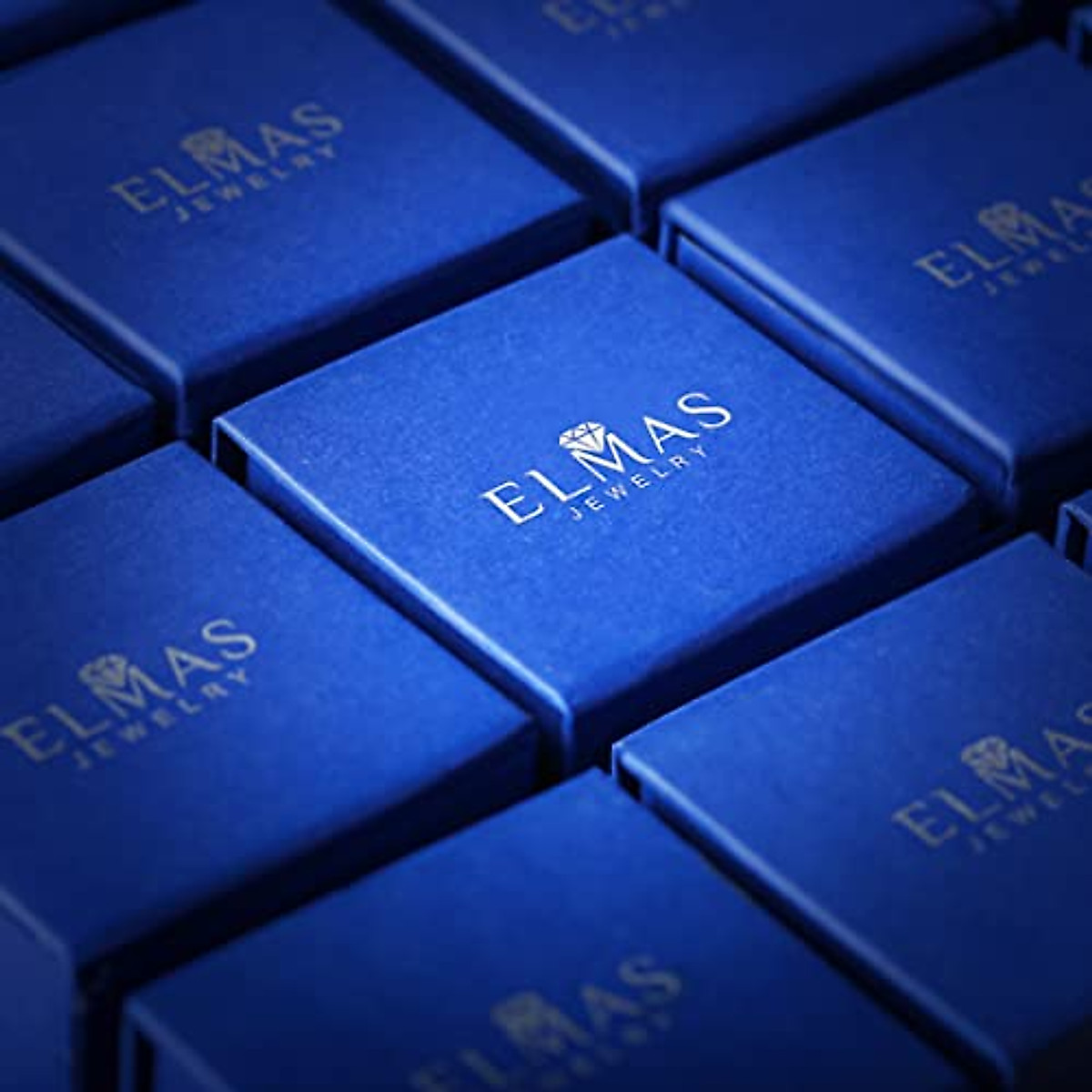 Elmas 1/5CT Round White Diamond 925 Sterling Silver Horseshoe Stud Earrings for Women