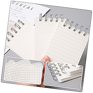 DEPILA 8 pcs Convenient Products Blank Memo Grid School Notepad Portable Pads Office Studying Ring Notebooks Flash Card Writing White Cards Note Notebook Student Pocket Paper Ruled Study Note pad