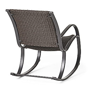 Christopher Knight Home Gracie'S KD Rocking Chair, Dark Brown Ridged