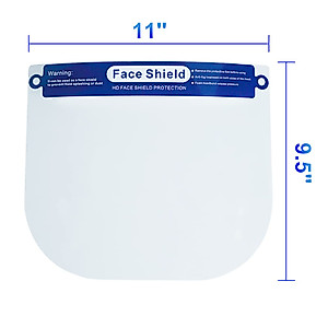 ANDX 10 Pack Safety Clear Face Shield Anti Fog Face Shield for Women & Men Protective Face Shields