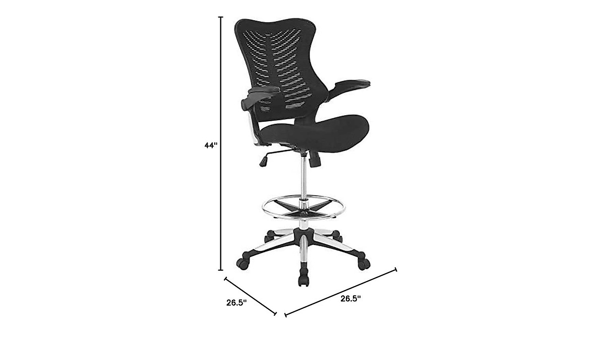 Modway Charge Drafting Chair | Tall Office Reception Stool