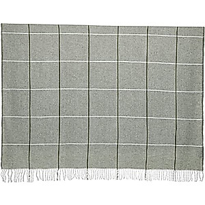 Arus Highlands Collection Tartan Plaid Design Queen Size Throw Blanket Green Stripes 60" X 80"