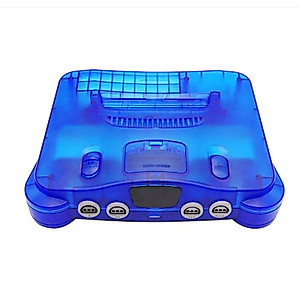 Protective Shell for N64 Retro Video Game Console, Translucent Blue Replacement Case, with Screwdriver, Reset, Power , Universal ABS Storage Box [video game] [video game]