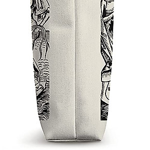 Dancing Skeletons - Dance of Death, Danse Macabre Medieval Tote Bag