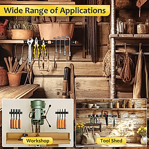 8” Magnetic Tool Holder with Rubber Protection, 4 Pack Magnetic Strips Heavy Duty Tool Magnet Bar, Storage Organizer Magnetic Tool Holder Strip for Garage Shop Wall Workbench Screwdriver Wrench Pliers