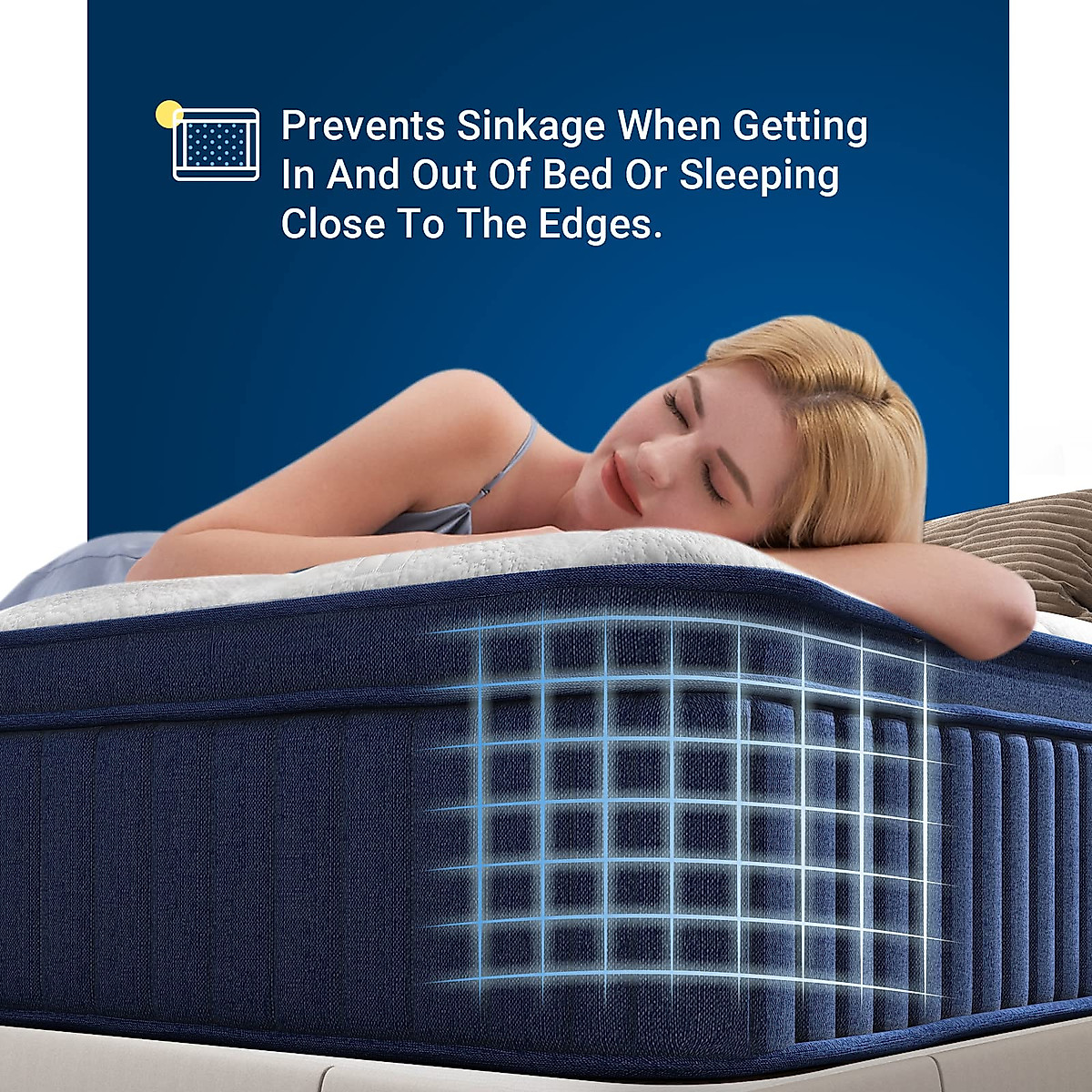 Avenco Twin Mattress, 12" Hybrid Mattress Twin with Latex Memory Foam, Motion Isolation Individually Pocket Spring Mattress, Medium Firm, Relieves Pain & Pressure Points & Cooling Twin Bed (NDSM30)