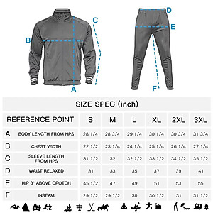 R RAMBLER 1985 Zusmen Mens Athletic 2 Piece Tracksuit Sets Casual Jogging Suits Full Zip Sports Set Stand-up collar Sweatsuit fo Men Gray3XL