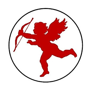 48 pcs RED Cupid Valentines Day​​​​​ Stickers Envelope Seals Labels Round Tags, Stamps Sticker for Gift Cards, Envelopes, Boxes for Holiday, Birthday, Christmas