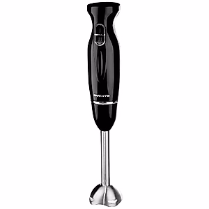 Ovente Electric Immersion Hand Blender 300 Watt 2 Mixing Speed with Stainless Steel Blades, Powerful Portable Easy Control Grip Stick Mixer Perfect for Smoothies, Puree Baby Food & Soup, Black HS560B