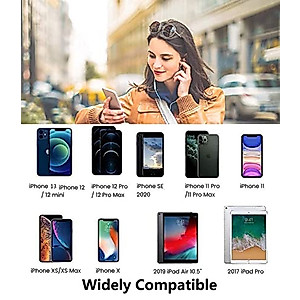 2 Pack Apple Earbuds Headphones Wired with Lightning Connector[Apple MFi Certified] iPhone Earphones Compatible with iPhone 14/13/12/SE/11/XR/XS/X/8/7-All iOS(Built-in Microphone & Volume Control)