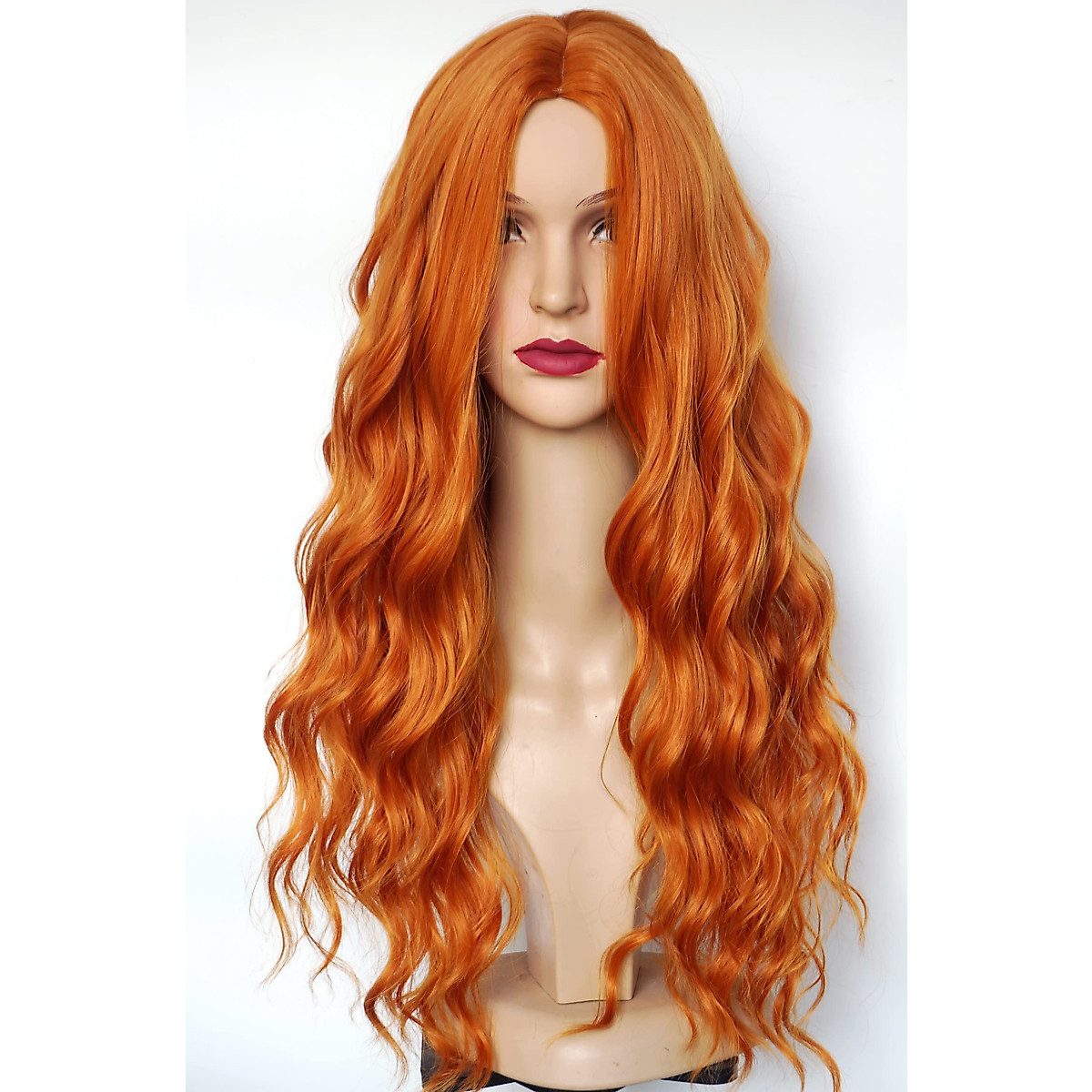 Long Ginger Wigs ginger red wig braids wigs long red curly Wigs Synthetic Heat Resistant fiber Halloween costume Wig for women