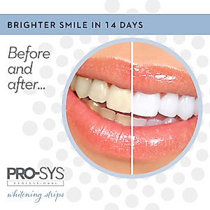 PRO-SYS Whitening Strips Kit, Sensitive Teeth Whitening Tray, Stain Remover, Teeth Whitener, 28 Strips