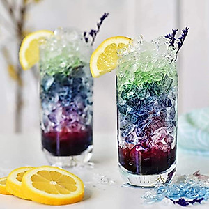 Krosno Long Tall Water Juice Mojito Drinking Glasses, Set of 6 Highball Glasses, 12.1 oz, Glamour Collection, Lead-Free Crystal Glass Drinking Glasses, Water Glasses, Made in Europe