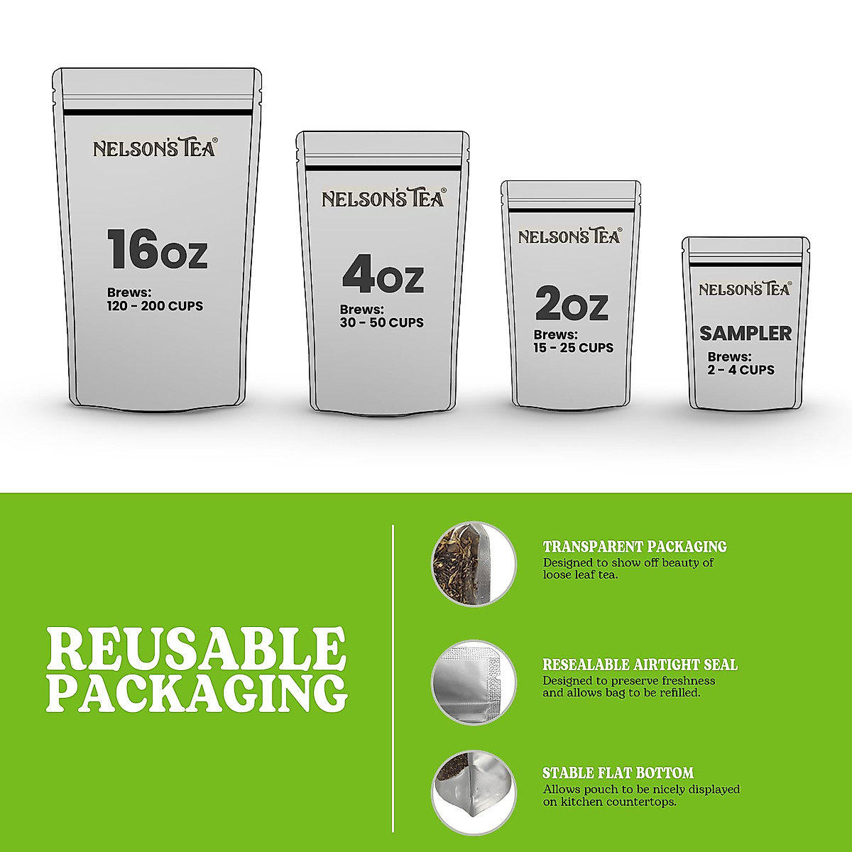 Nelson's Tea Really Root Beer - Sarsaparilla Root Herbal Loose Leaf Tea; Blend of Flavors like Sarsaparilla Root, Burdock Root, and More! - 16 oz