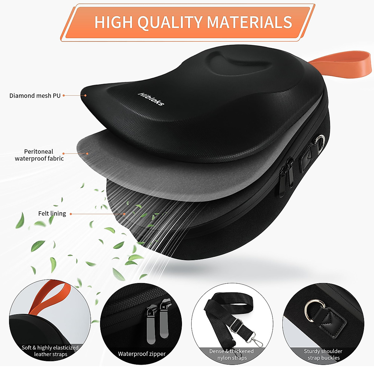 RCGEEK HiBloks Carrying Case for Meta Quest 3 Accessories, Hard Travel Case for Oculus Quest 3 All-in-One VR Headset and Controllers, Quest 3 Backpack Portable Storage Bag