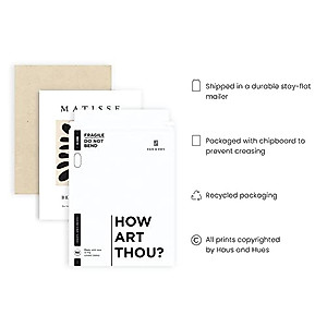 HAUS AND HUES Henri Matisse Posters and Abstract Art Prints - Henri Matisse Prints and Art Exhibition Poster | Matisse Paper Cutouts Aesthetic Art Drawing Matisse Wall Art, Cut Out Art UNFRAMED 12x16