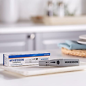 McKesson Lancing Device, Adjustable Depth Lancet, Push Button Activation, Multiple Depth Settings, 1 Count, 1 Pack