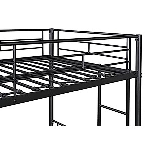 Merax Metal Twin Over Twin Bunk Bed with 2 Side Ladders,Made of Heavy Duty Steel, for Kids Teens Adults(Black)