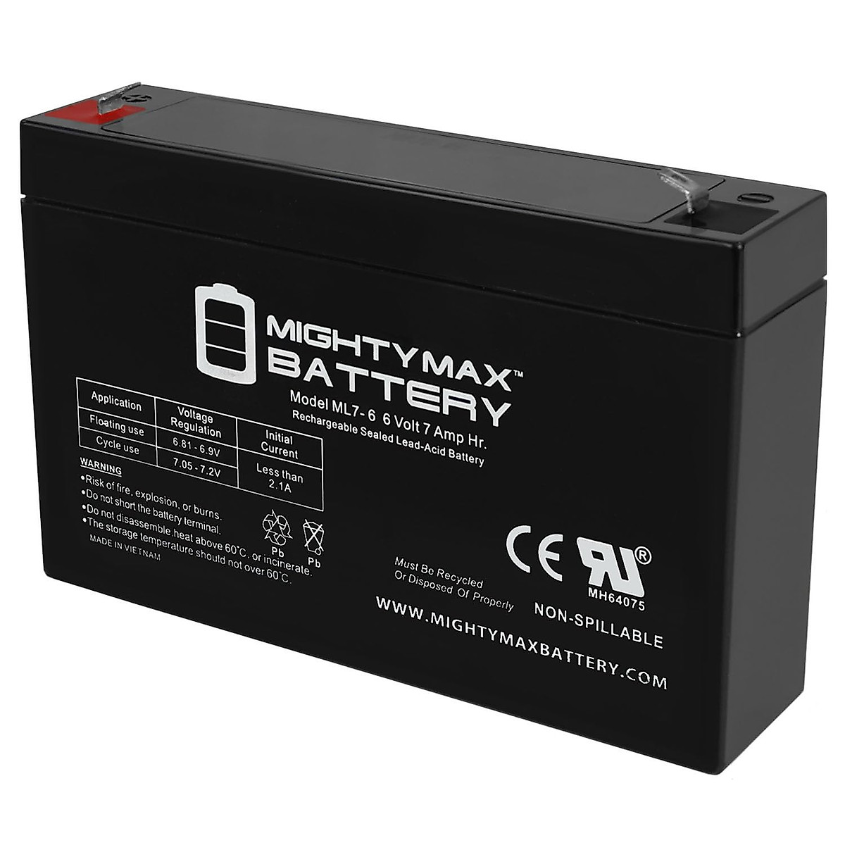 Mighty Max Battery 6V 7Ah SLA Battery Replacement for NEATA NT6-7.0