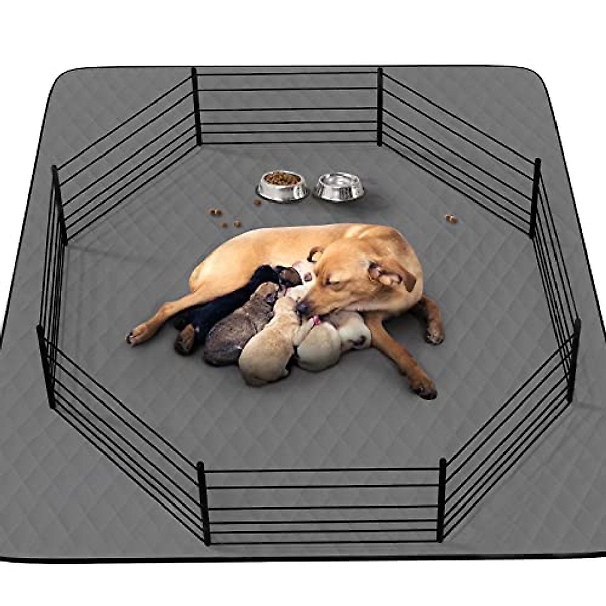 CoolShields Washable Puppy Dog Pee Pad, 34" X52" Extra Large, Waterproof Whelping Training Mat for Playpen Crate, Floor, Bed,Sofa and Trunk [Premium Fabrics That can be Used by Humans]