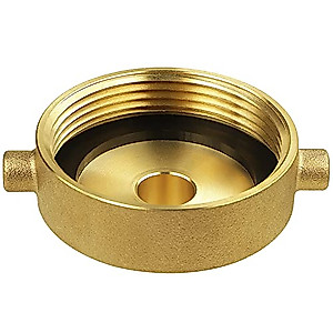 NOVINO Fire Hydrant Hose Adapter 2-1/2" NST/NH Female x 3/4" GHT Male, Brass Fire Hydrant Adapter Fire Equipment Hydrant to Garden Hose Adapter