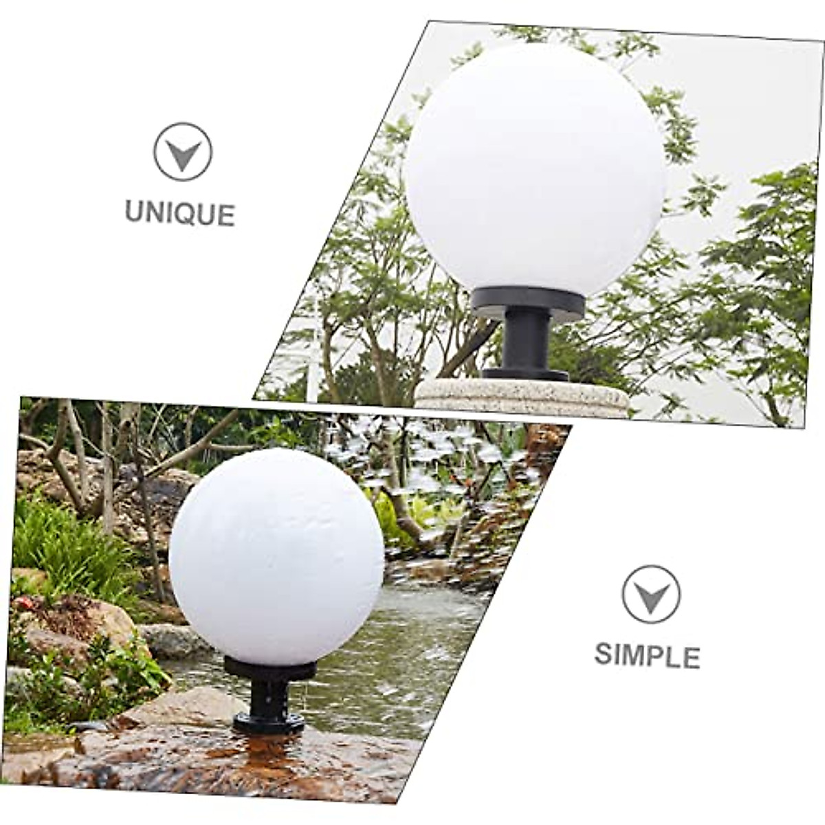 SECFOU Fence Lights Replacement Globe for Light Fixture Deck Lighting Acrylic Light Cover Deck Post Lights Globe Light Cover Exterior lamp Post Fixture Exterior Light Electric Plastic