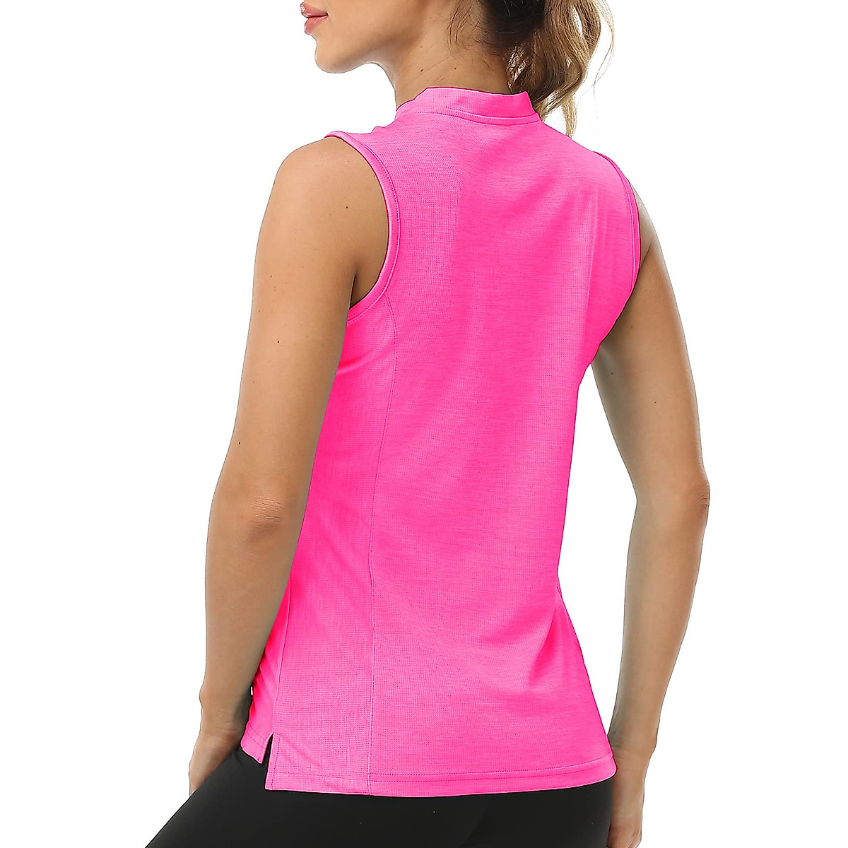 JINSHI Tennis Shirts for Women with Zipper Quick Dry Tennis Tops for Women Athletic Shirts Summer Sports Athletic Tops Red XX-Large