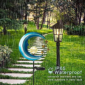 JTao-tec Solar Lights Outdoor Garden Moon Solar Garden Lights Decorative Glass Globe Led Waterproof for Walkway,Yard,Lawn,Patio Decor
