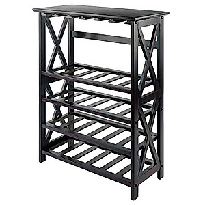 Winsome Rio Wine Storage, 28.74" W x 35.71" H x 13.39" D, Espresso