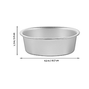 Kichvoe Bread Loaf Pan Oval Shape Cake Pan 4pcs Non-stick Aluminum Alloy Cheese Cake Mold Breads Loaf Pans Loaf Baking Tray Bakeware Kitchen Cooking Baking Tool Cake Stencils