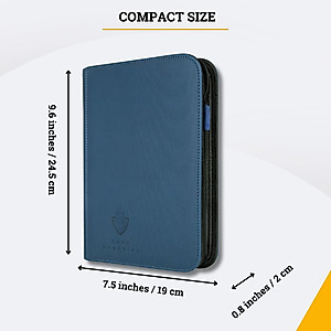 Card Guardian - 4 Pocket Premium Binder for 160 Cards (Black) | Zipper Closure and Side Loaded Pockets | Compatible with Trading & Sports Cards including Magic the Gathering, Yugioh, Baseball Cards