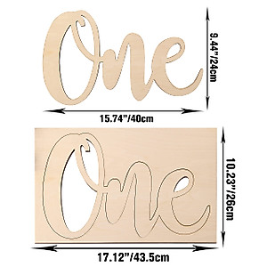 One Birthday Sign - 1st Birthday Party Decor - Perfect For First Birthday Photo Shoots, Cake Smashes, Photo Props