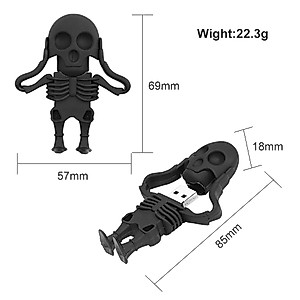 LEIZHAN Cool USB Flash Drive 32GB Skeleton Shape Thumb Drive Computer Memory Stick Data Storgage Gift Pendrive for Teachers, Students, Family and Friends