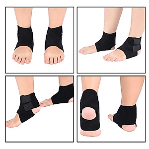 Agatige 2Pcs Ankle Brace, Elastic Ankle Support Brace Foot Guard, Ankle Protector Stabilizer for Basketball, Volleyball, Running, Injury Recovery, Sprain, Achilles, Tendon