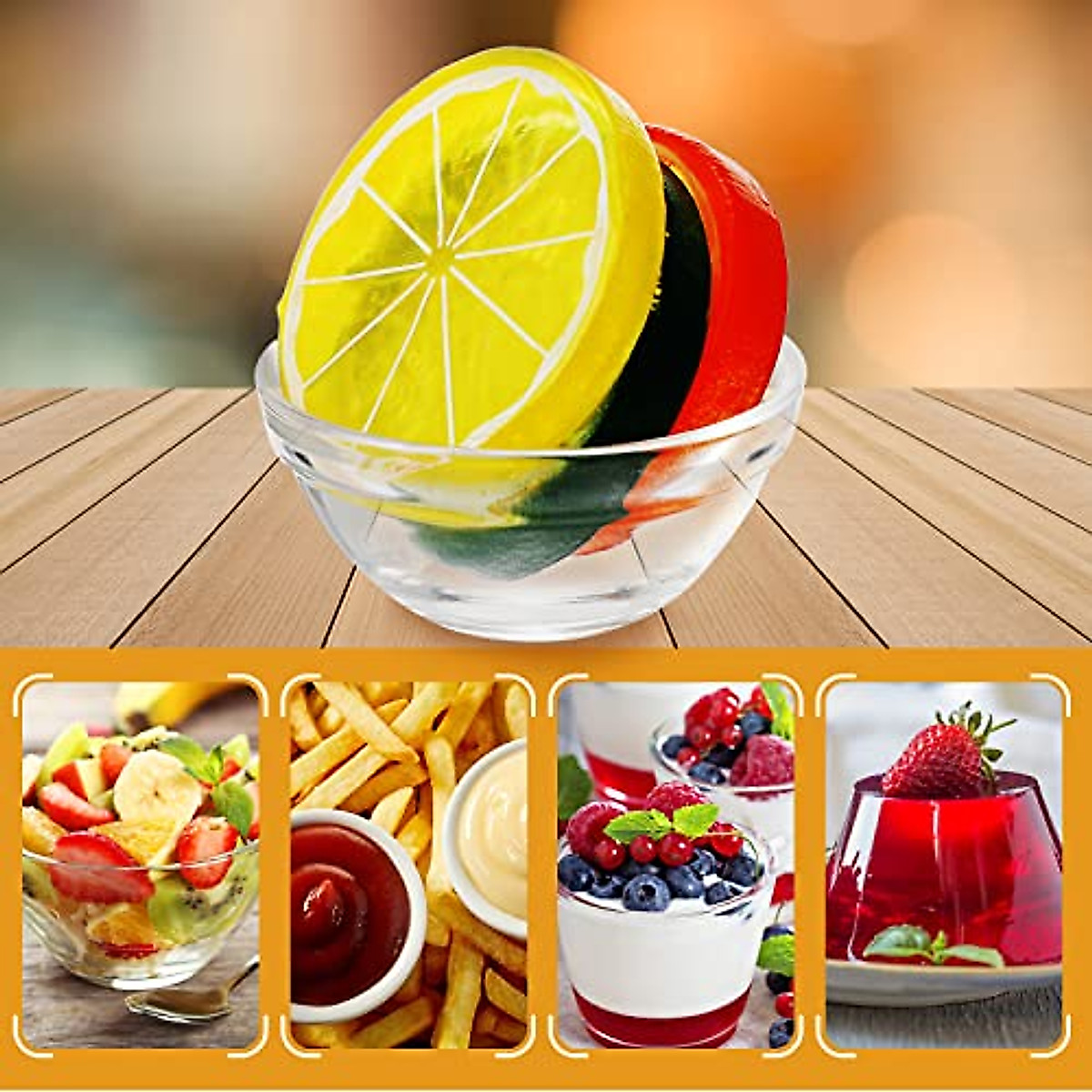 36 Pieces 2.4 Inch Small Glass Bowls Soy Sauce Dipping Bowls Mini Clear Prep Bowls Stackable Serving Bowls for Ramekins Snack Fruit Dips Dessert Ingredient Mixing, 1.5 oz