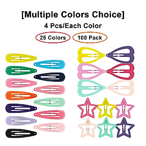 Snap Hair Clips, ECADY Non-slip Hair Barrettes for Girls, Women, Toddlers, Kids