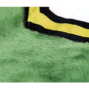 Anime Throw Blanket Flannel Fleece Blanket Cosplay Hooded Cloak Shawl Wrap Nap Quilt (Green, 47''X 65'')