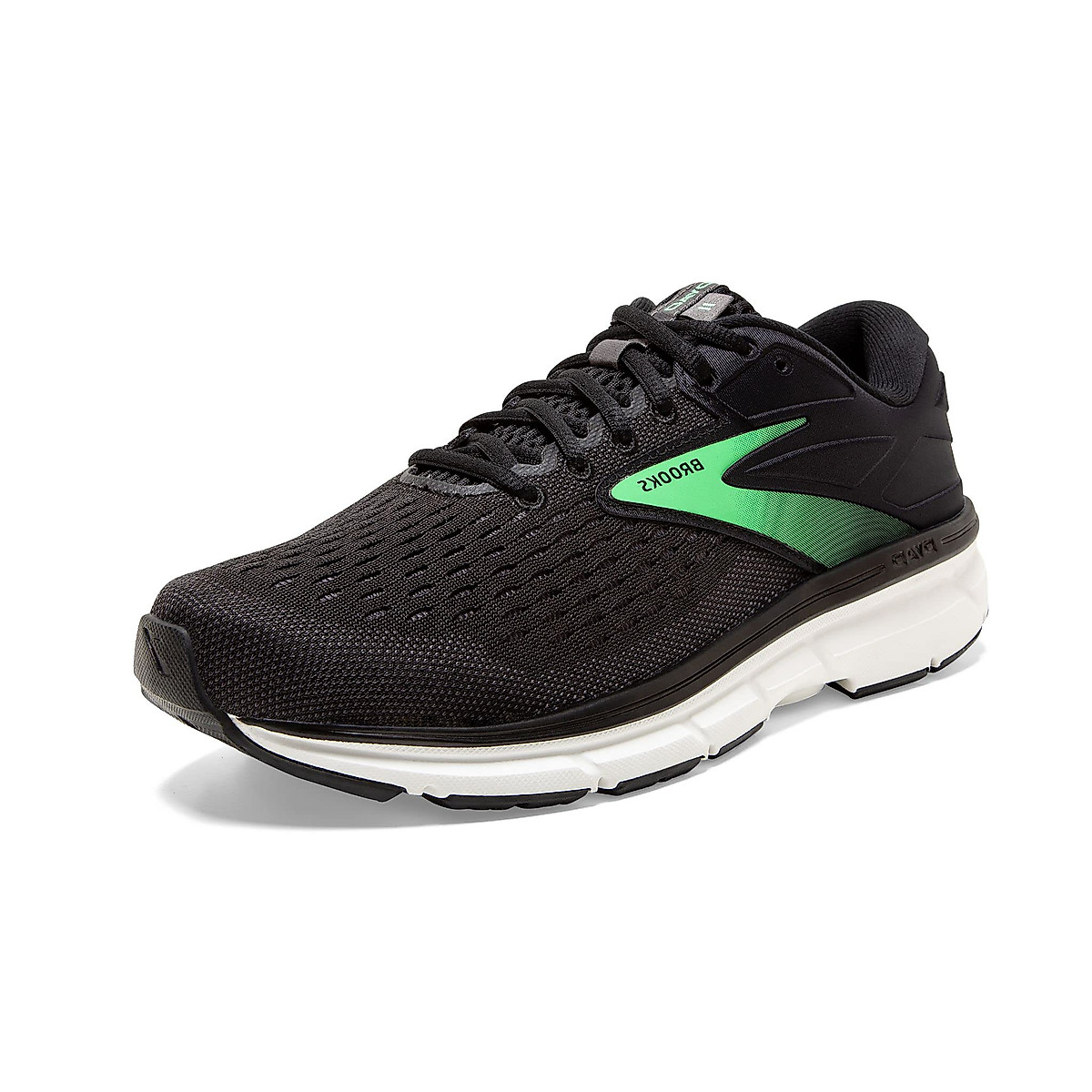 Brooks Women's Dyad 11 Running Shoe - Black/Ebony/Green - 6.5 Wide