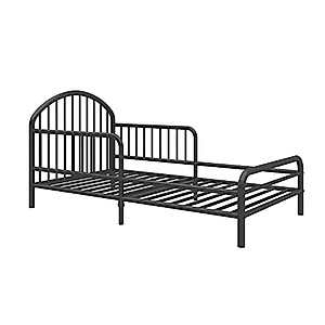 Little Seeds River Metal Toddler Bed, Black