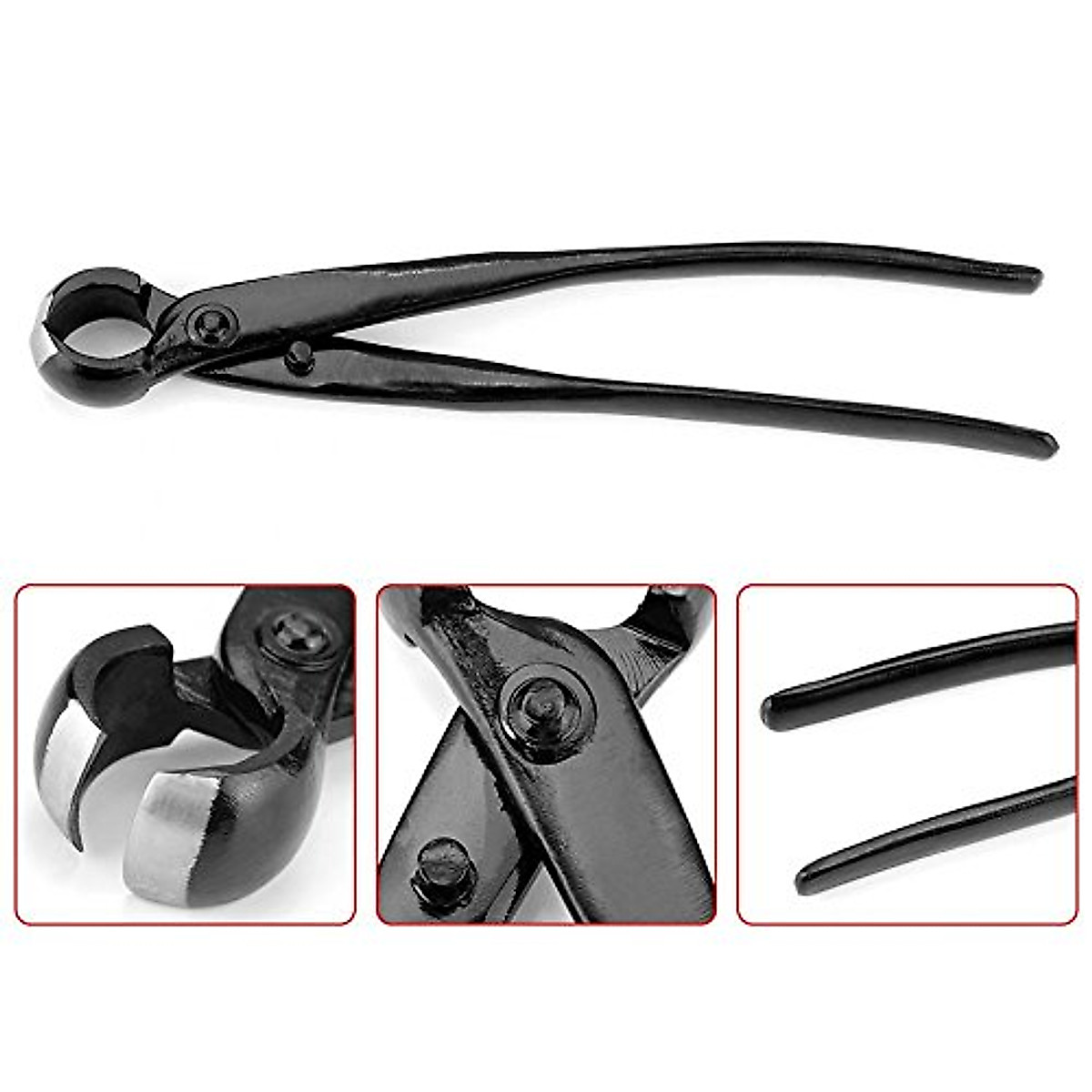 Professional Sharp Blade Round Concave Knob Branch Cutter Garden Bonsai Tools Hand Forged Knob Bonsai Cutter- Gardening Tools (210mm)