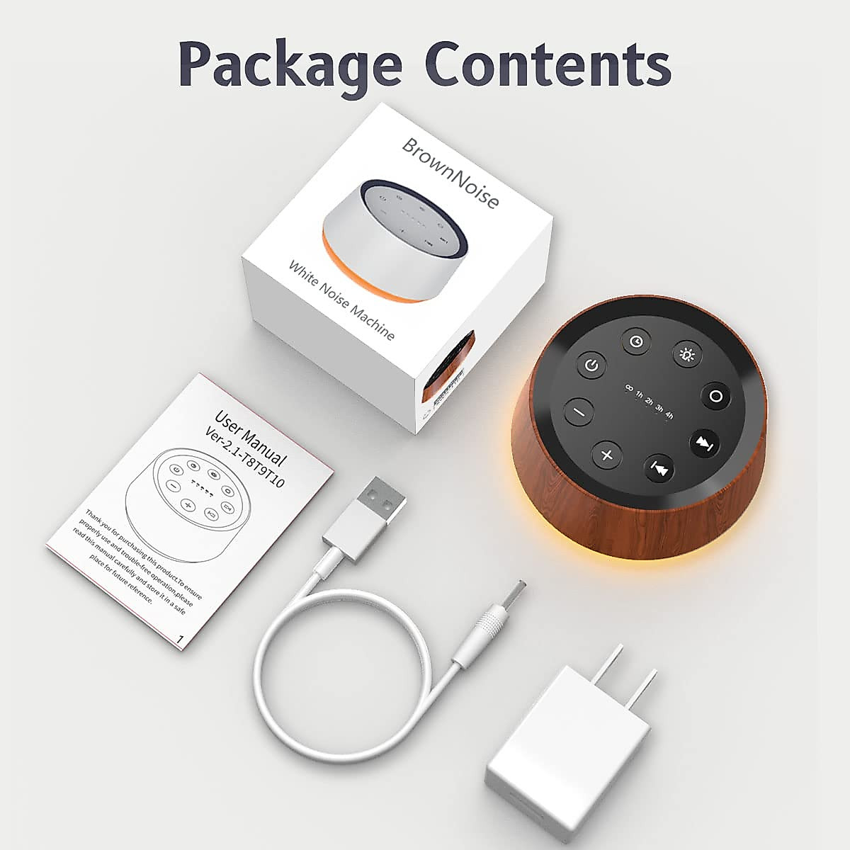 Brown Noise Sound Machine with 30 Soothing Sounds 12 Colors Night Light White Noise Machine for Adults Baby Kids Sleep Machines with 36 Volume Levels Memory Function 5 Timers for Home Office Travel