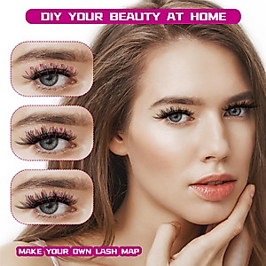 GUDE BANG Lash Clusters, 120pcs DIY Eyelash Extensions at Home, Mix Individual Cluster Eyelashes, Cluster Lashes Soft for Personal Makeup Use (FD-14-D, Mix 8-16mm)