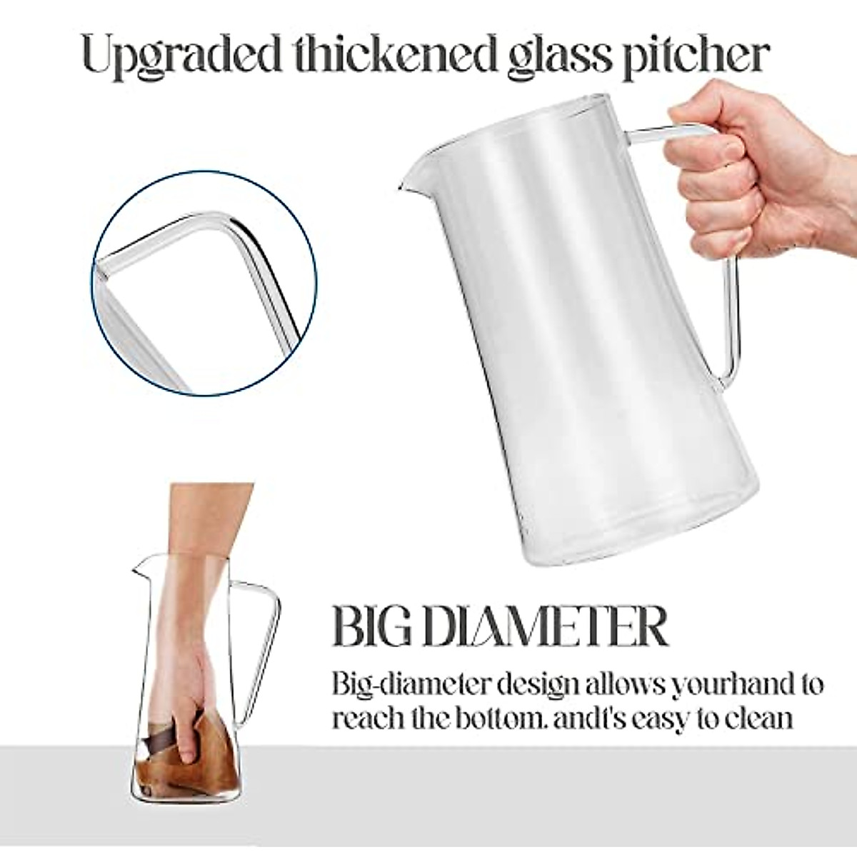 Sunvivi Iced Tea Maker with 3 Quart Glass Pitcher, Iced Coffee Maker Brewing System with Strength Selector, Infusion Pitcher for for Ground Coffee, Taste Customization, Green