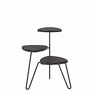 Novogratz Athena, Black Marble Plant Stand