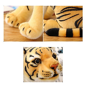 LANFIRE Tiger Plush Toy Animal Tiger Pillow Cute Animal Plush Stuffed Toy Animal Doll, Gift for Boys Girls (Yellow, 9.0 in)