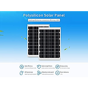 Waveshare Polysilicon Solar Panel (18V 10W) 10Wp Power Photovoltaic Panel High Conversion Efficiency