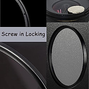 52mm HD UV Filter for D5300 D3500 D850 D7500 Camera w/AF-S DX 18-55mm f/3.5-5.6G Lens, Fire Rock UV Filter for Canon EOS 90D, Rebel T7 w/EF-M 55-200mm 18-55mm Lens -1 Pack