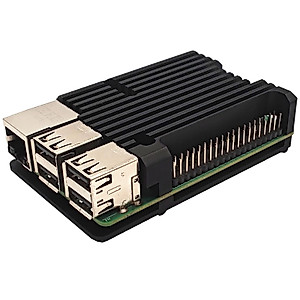 Raspberry Pi 3 Model B+ Aluminum Case Metal Shell Black Enclosure Compatible with Raspberry Pi 3 Model B