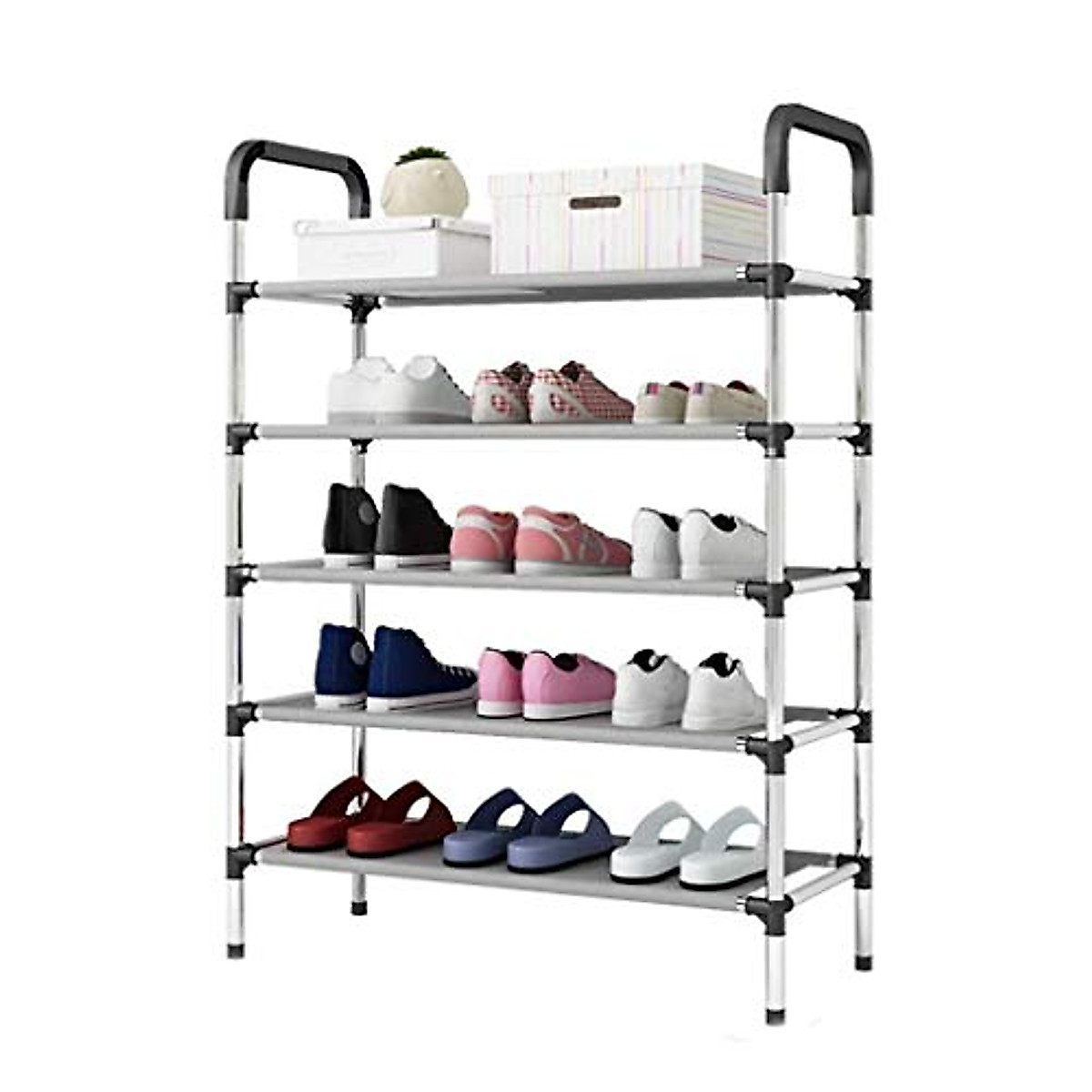DINGZZ Simple Shoe Rack, Dormitory Multilayer Simple Shoe Rack, Household Capacity, Multifunctional Stainless Steel