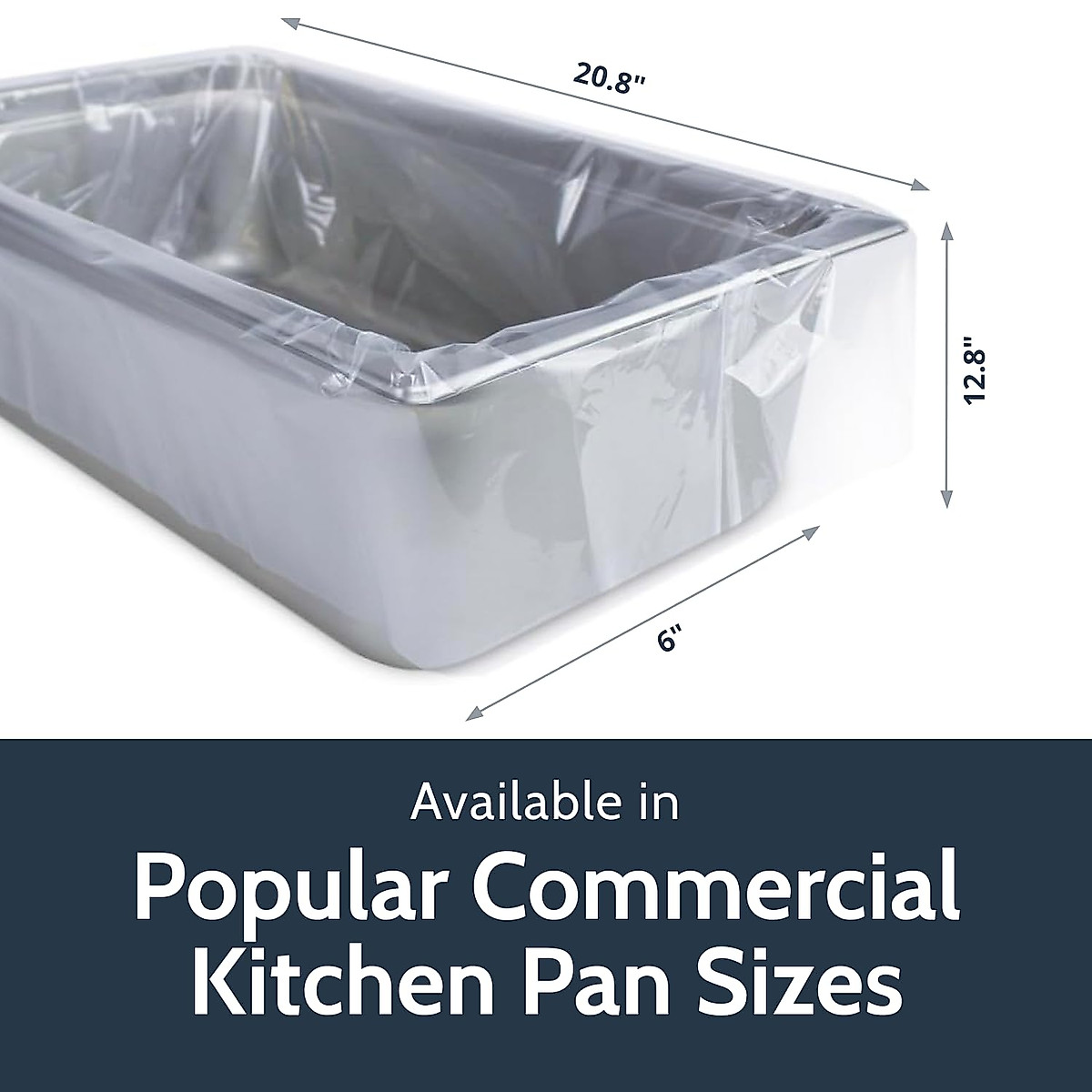 PanSaver Hotel Clear Sheet Pan Liners for Easy Clean Up - Disposable Buffet Pan Liners, Ovenable up to 400F (Bun Sheet Pan - 14.25 x 19 IN)